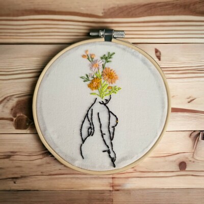 Women Embroidery PDF Pattern Bundle: Floral Females and Butterflies ...