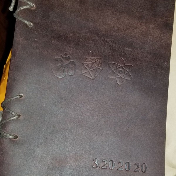Custom Stamp Leather Notebook, Personalized Leather Journal Planner ...