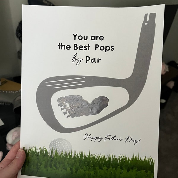 Best Poppy, Pop, Pops, Popi, Pap by Par, Golf Club Footprint Art, Baby ...