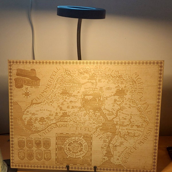 Yggrasill and the Map of the Nine Worlds Laser Engraved Illustration ...