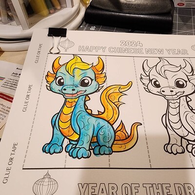 Chinese New Year Lantern Craft, Coloring Page, Lunar New Year, Year of ...