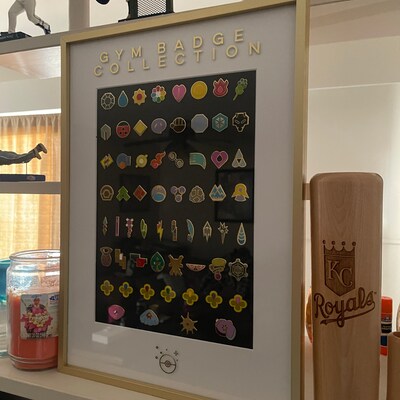 Framed Collection Complete Pokemon Badges - Etsy
