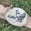 Chicken Pet Memorial Stone, 5”/6" Only, Hen, Rooster, Silkie, Outdoor ...