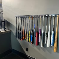 Vertical Baseball Bat Display Rack for Regular Bats (priced by the Inch ...