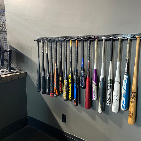 Vertical Baseball Bat Display Rack for Regular Bats (priced by the Inch ...