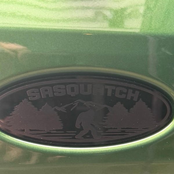 Sasquatch Personalized Custom Name Full or Sport Oval Emblem Badge ...