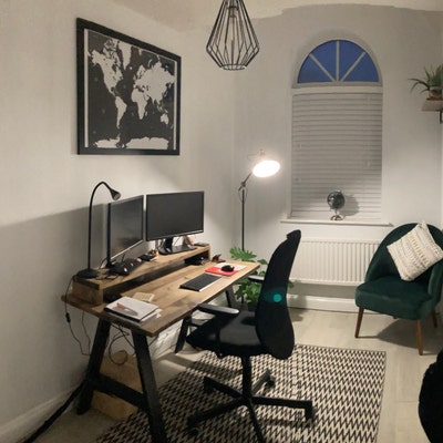 Bespoke Rustic Gaming Desk With A Frame Industrial Legs - Etsy UK