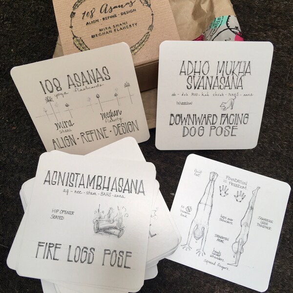 108 Asanas Flashcards \\ Yoga Cards \\ 108yogalove \\ Align. Refine ...