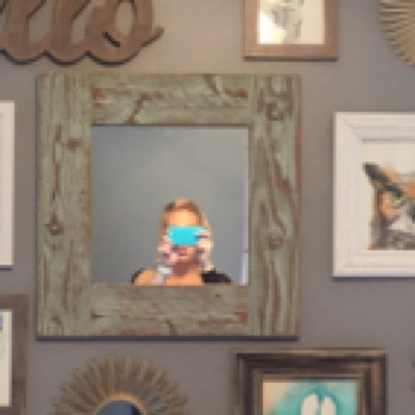 Rustic, Barnwood Vanity Style Mirror. Handcrafted, Reclaimed Wood With ...