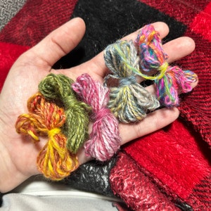 BFL Grab Bags 50g Mixed Hand Dyed Fleece Wool and Top for Spinning and ...