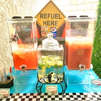 Rusteze Cars Racing Labels Rusty Oil Tin Can Party Themed Prints Set of ...