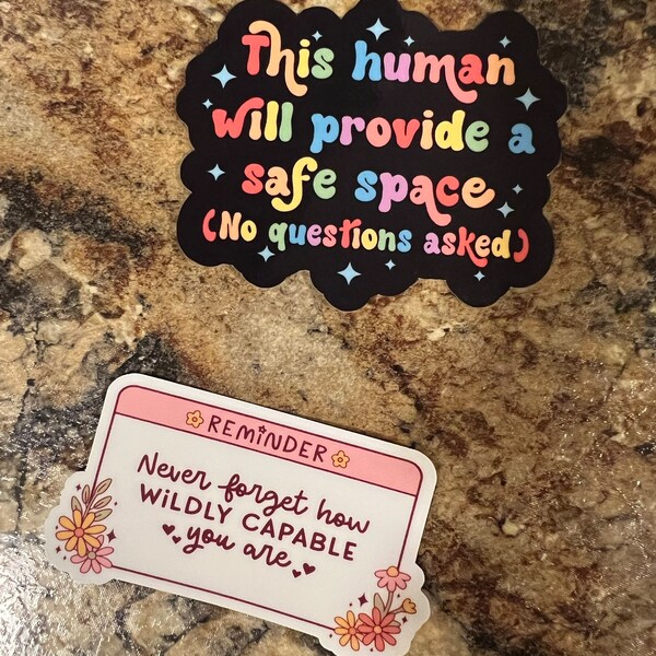 This Human Will Provide A Safe Space Waterproof Sticker, Ally Stickers ...