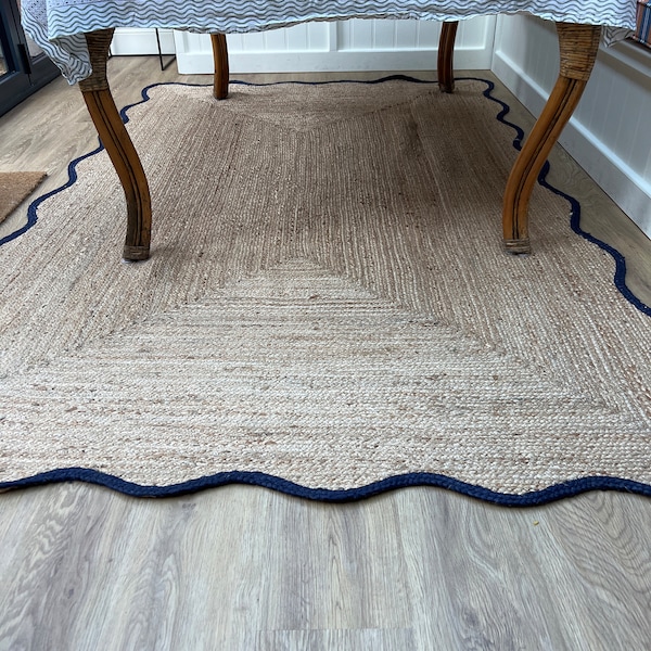 Scallop Rug- Scalloped Jute Rug, Jute Scalloped Rug, Scalloped Rug ...