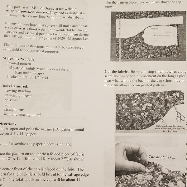 Surgical Scrub Cap Pattern (digital Download) - Etsy