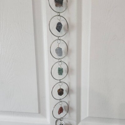 Natural Gemstone Crystal Suncatcher, Christmas Ornaments, Healing ...