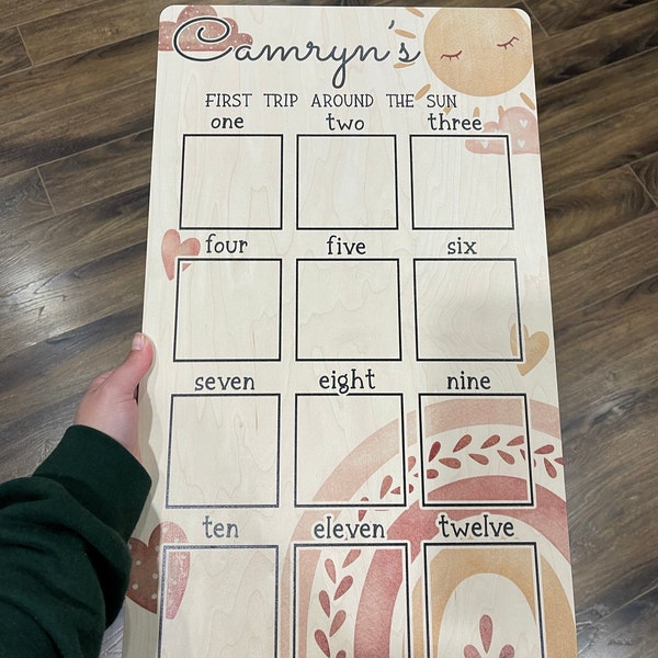 One Year of Baby, First Year Board, 1st Birthday Picture Board, First ...