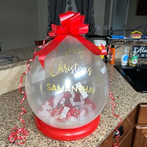 Personalised Elf Arrival Balloon DIY Balloon Kit POP ME Balloon Suprise ...