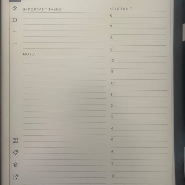Daily Planner for Remarkable Paper Pro Tablet 2026-2027, Hyperlinked ...