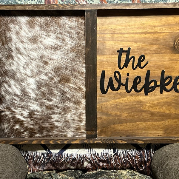 Cowhide Branding Frame, Cowhide Wood Sign, Family Heirloom, Unity ...