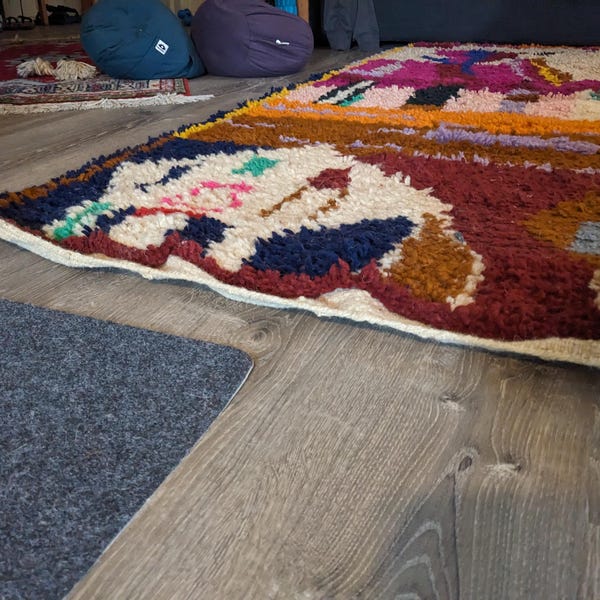 Blue Colorful Moroccan Rug, Custom Fabulous Boujad Rug, Azilal Rugs ...