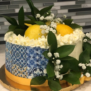 Positano Italy Tile Pattern Edible Image Sheet Cake Topper or | Etsy