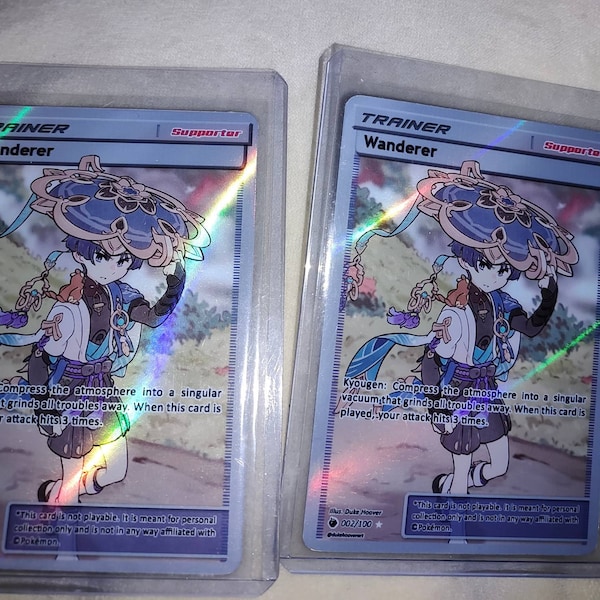 Wanderer Full Art Trainer Card – Custom Genshin Impact Fan Art - Etsy