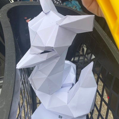 DIY Paper Craft Bull Bull Model Low Poly Bull Character - Etsy