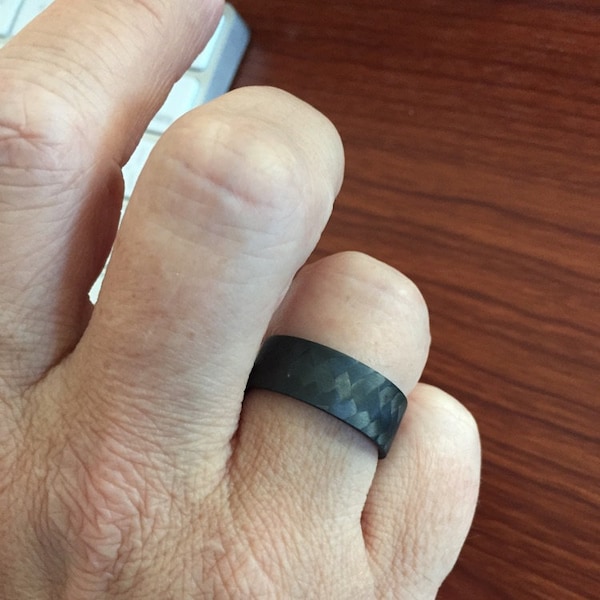 Pure Carbon Fiber Ring - Diagonal Pattern, Matte Finish - Etsy