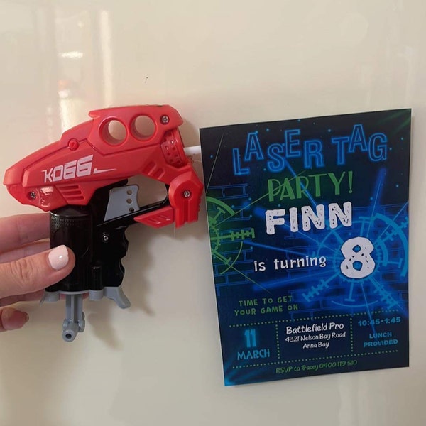 Laser Tag Invitation, Laser Tag Invites, Instant Download Laser Tag ...