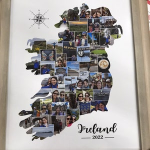 Costa Rica Photo Collage-costa Rica Map Collage-travel Photo - Etsy