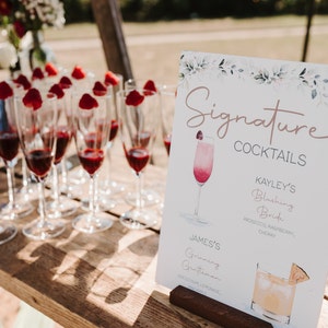 Cocktail Table Names Cocktail Themed Table Cards Wedding - Etsy UK
