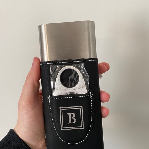 Personalized Cigar Case With Cutter – Engraved Groomsmen Gift - Etsy