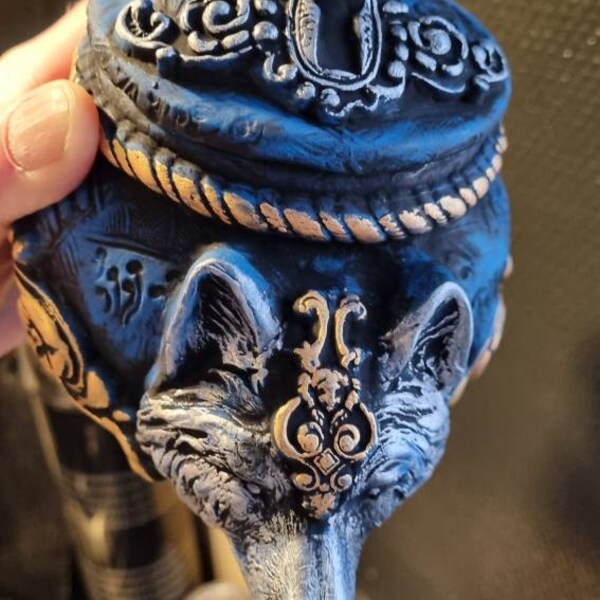 Wolf Head Apothecary Jar Potion Bottle / Gothic Home Decor Wiccan Altar ...
