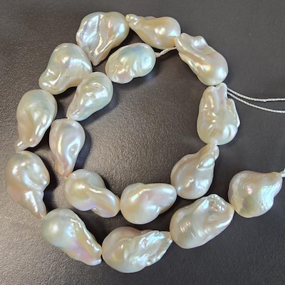 AAA Round Pearls, 7.5-8.5mm White Round Freshwater Pearl Beads, Genuine ...