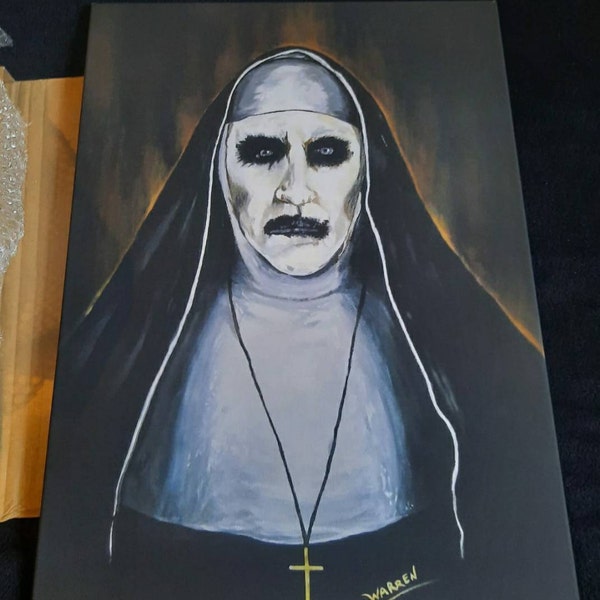 Valak Painting Replica V2 Canvas Print (demon Nun, the Conjuring) - Etsy