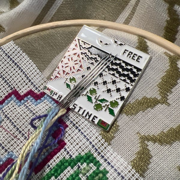 Cross-stitch Pattern: Palestinian Flag for Gaza | Tatreez Pattern PDF ...