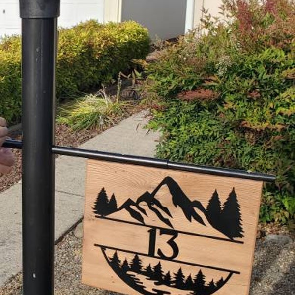 Highland Cow American Flag Welcome Sign, Mountain Forest Nature Decor ...