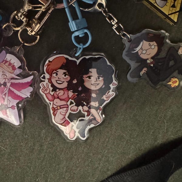 Game Gyaru / Game Grumps Glittery 2.5in Acrylic Charm - Etsy