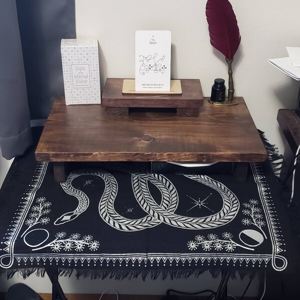 Buddhist Pine Mini Altar - Light Walnut, Chocolate & Gunstock Stain ...