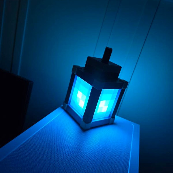 Pixelated Night Light Lantern Chargeable & Bigger - Night Lamp Birthday ...
