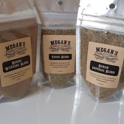 Medieval Spice Mix Gift Set, Set of 3, Culinary Herbs, Grains of ...