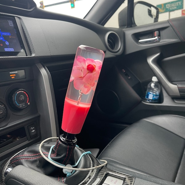 Sakura Gear Knob – Pink Cherry Blossom JDM Shift Knob, Handmade Car ...