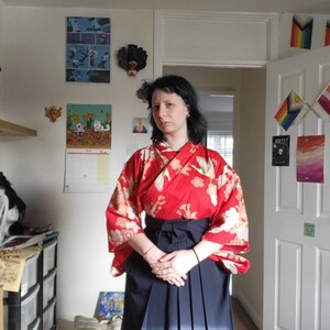 White Yukata Kimono Robe Woman's Japanese Floral Dress Long Cotton ...