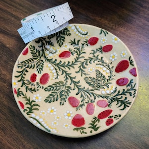 Berry Planter Red White Strawberry Decor Pattern Ceramic | Etsy