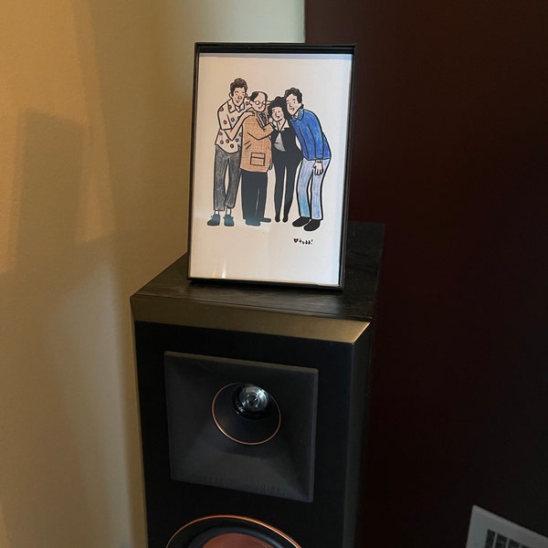 Seinfeld, 4 X 6 Inch Print, Crayon Drawing, Illustration, Jerry ...