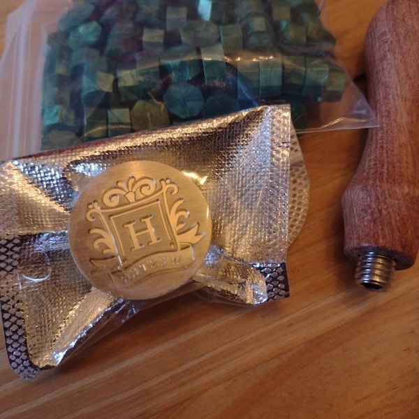 Custom Initial Logo Wax Seal Stamp Set for Wedding Invitation ...