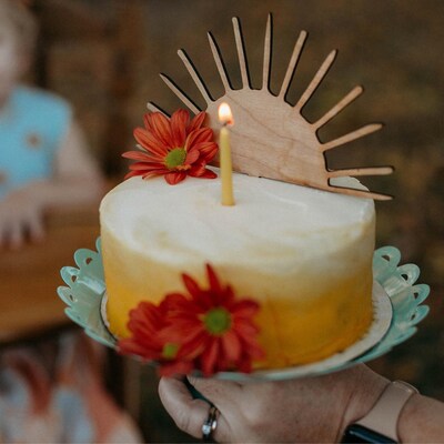 Sun Cake Topper, Boho Sun Cake Topper, First Trip Around the Sun ...