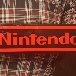 Nintendo Logo Wall Plaque Layered, Sign, Decor, Super Mario, Zelda ...