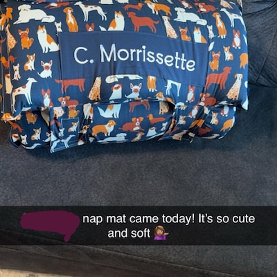 Pink Mint Blooms Rose Garden Flower Kids Nap Mat, Personalized ...