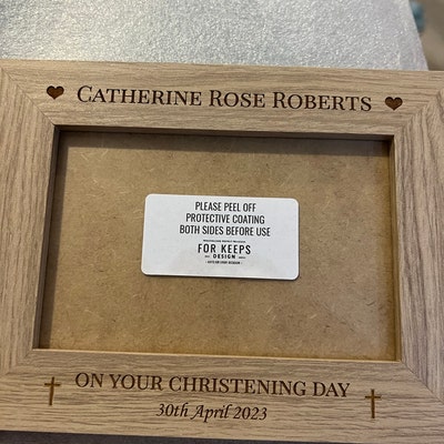 Personalised Christening Photo Frame Gift Keepsake Engraved - Etsy
